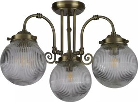Searchlight 32593-3AB Stropní stylové svítidlo BELVUE PATINA IP44