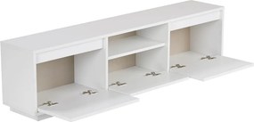 Bílý TV stolek 160x42x30 cm Sentinel – Kalune Design
