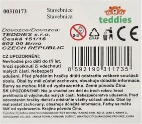 TEDDIES Stavebnice kostky / Plast / 2 barvy / 24,5 x 23 cm / od 3 let
