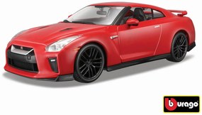 Kovový model bburago 1:24 nissan gt-r red