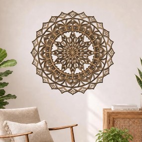 dřevo života 3 vrstvá mandala INTUICE Zvolte rozměr šxv (cm): 80x80, Zvolte barvu dekoru: Buk-Ořech-Buk