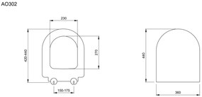 BOCCHI Venezia - WC závěsné 570x360 mm, rimless + sedátko wrap over Soft Close - SET, bílá lesklá