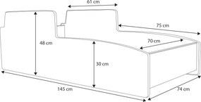 ADRK Furniture Postel s matracem TRACTOR YELLOW 140x70