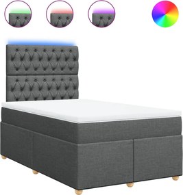 Box spring postel s matrací tmavě šedá 120x200 cm textil 3293555