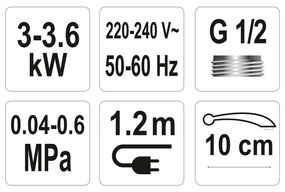 Fala - Baterie umyvadlová s elektrickým ohřívačem vody (10cm) TO-75931