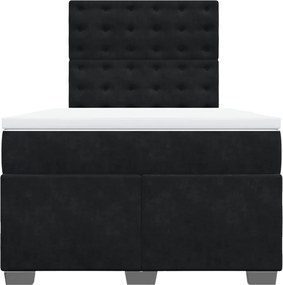 Box spring postel s matrací černá 120 x 200 cm samet 3293196