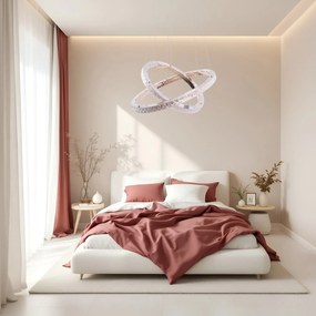 Toolight Toolight, LED stropní osvětlení 59cm, 60W, 4000K, 5000lm, MS011-CP, růžové zlato, OSW-09623