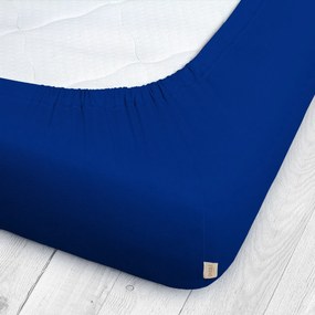 Jersey prostěradlo královské modré na výšku matrace do 20 cm Velikost: 100 x 200