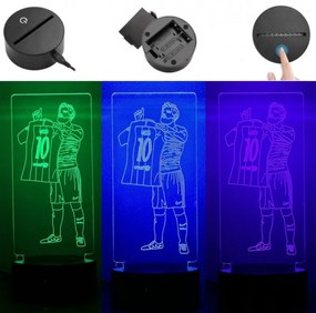 3D LED Lampička Lionel Messi pro fotbalisty