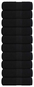 Ručníky pro hosty FROGN 10 ks černé 30x50 cm 360 g/m² 136949