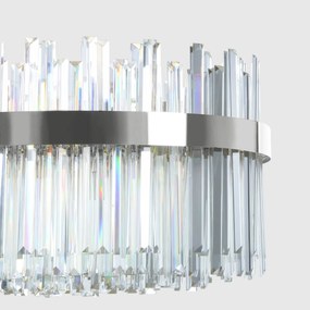 Toolight Toolight, LED křišťálové svítidlo 80x35 cm, 62W, APP1514-CP80, chromová, OSW-03262