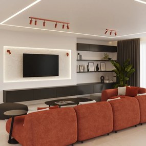 Sollux Lighting Nástěnné svítidlo RING červená ochra