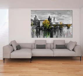 Obraz malba Karlův most Velikost (šířka x výška): 150x100 cm