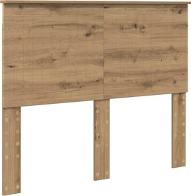 Rám postele Umělecký dub 120 x 200 cm Masivní borové dřevo 3411036