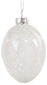 Velikonoční závěsná dekorace skleněné vajíčko Egg Bloom - Ø 6*9 cm