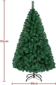 Umělý vánoční stromek Yaheetech – zelená, 5 ft (267407251833)