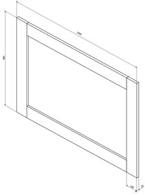 Sapho BRAND zrcadlo v dřevěném rámu 1000x800mm, starobílá