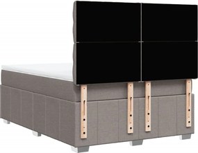Box spring postel s matrací taupe 140x200 cm textil 3291702