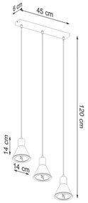 Sollux SL.0988 - Lustr na lanku TAZILA 3xES111/60W/230V bílá