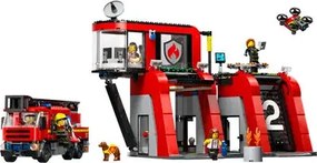 LEGO® City 60414 Hasičská stanice s hasičským vozem / Počet dílků: 843