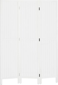 HOMCOM 3-panelový skládací paravan 120x1,8x170 cm, prvek soukromí, rustikální styl pro kancelář, ložnici a obývací pokoj, bílý