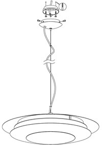Eglo 98044 - LED RGB Stmívatelný lustr na lanku MONEVA-C LED/27W/230V