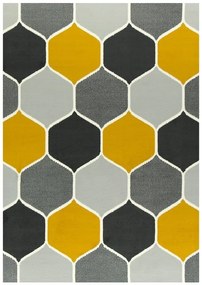 Kusový koberec LUNA 503833/89925 šedý/hořčicový Rozměr: 60x110 cm