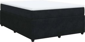 Box spring postel s matrací černá 140 x 190 cm samet 3285640