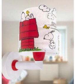 Dalber 76309 - Dětská nástěnná lampa SNOOPY 1xE27/15W/230V bílá/červená