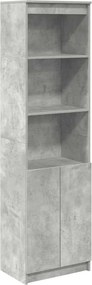 Vysoká deska betonově šedá 50x35x180 cm Dřevěná konstrukce 3328465