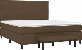 Box spring postel s matrací tmavě hnědá 160x200 cm textil 3136768