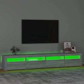 TV skříňka s LED osvětlením šedá sonoma 240x35x40 cm 3152768