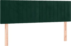 Box spring postel s matrací tmavě zelená 140x190 cm samet 3141422