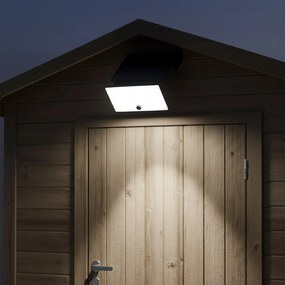 Exteriérové ​​solární nástěnné LED svítidlo Fuji, 1x LED 8w, černá, pohybový senzor