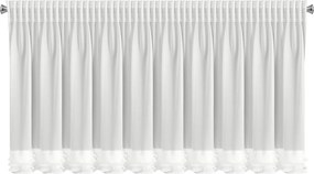 KRÁTKÁ ZÁCLONA NA PÁSCE LUISA 200X70 CM BÍLÁ
