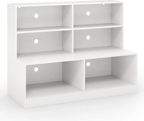 Costway Botník s 6 přihrádkami 2-in-1 kombinace police a botníku Moderní