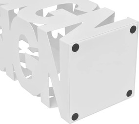 Bílý hranatý stojan na deštníky a vycházkové hole, ocelový, 48,5 cm 242467