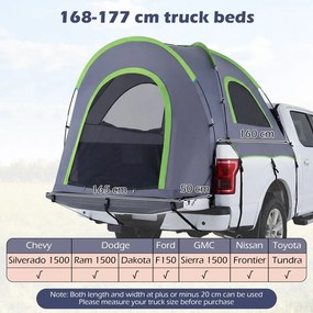 Costway Stan pickup pro 4 osob s odnímatelnou pláštěnkou 168-177 cm Vodotěsný