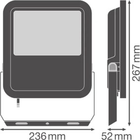 LED reflektor LEDVANCE FLOODLIGHT černý 69W/53W 10000lm/8000lm 6500K studená bílá IP66