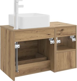 Sada koupelnového nábytku 2 ks Dub artisan Kompozitní dřevo 3403903