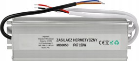 BERGE LED hermetický zdroj - 24V - 150W - 6,25A - IP67