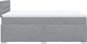Box spring postel s matrací světle šedá 120x190 cm textil 3285841