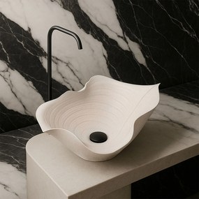 Rea Handmade Art, keramické umyvadlo na desku 540x400x180 mm, ecru-béžová, REA-U6329