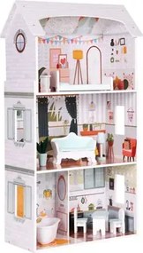 ECOTOYS Třípatrový domeček pro panenky Alice / od 3 let