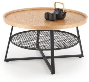 HALMAR Konferenční stolek Florin přírodní dub/černá