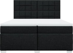 Box spring postel s matrací černá 200x200 cm textil 3290597