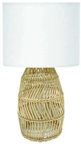 Stolní lampa 1xE27/25W/230V ratan/bílá