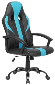 Kancelářská židle z eko kůže modrá/černá SUCCESS Beliani