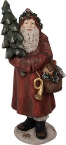 Veliká dekorativní figurka Santa Claus se stromkem - 39*30*93 cm