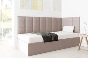 Eka Čalouněná postel Lucy s čalouněnými panely ZDARMA - 90x200 cm Barva látky Trinity: (2319) Světlá růžová